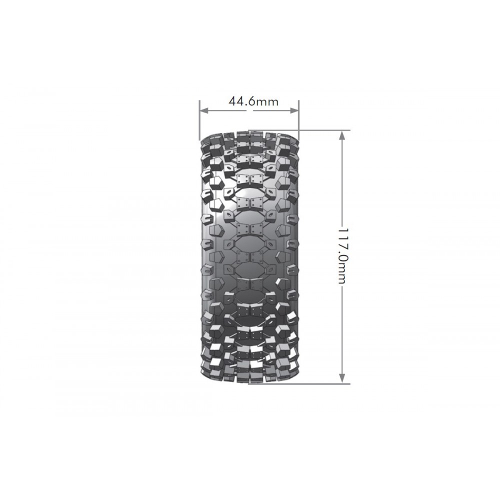 LOUISE - B-UPHILL soft - 1-8 Buggy Tyre Set - Mounted - Black Spoke ...